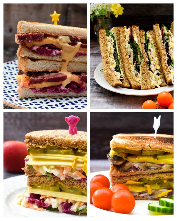 Falafel Beetroot Bagel Sandwich - The Vegan Lunchbox