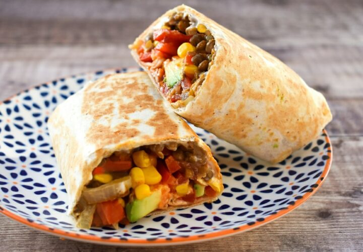 Lentil Burrito Lunch Wraps - The Vegan Lunchbox