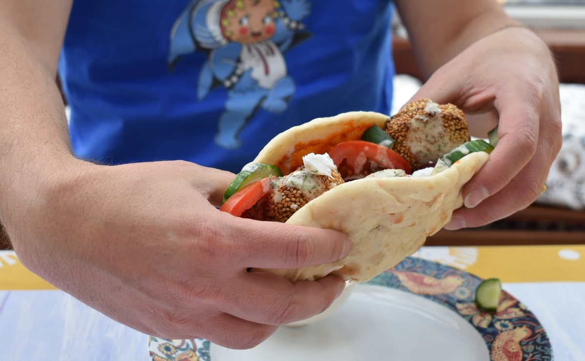 Air Fryer White Bean Falafel with Sesame Seeds - The Vegan Lunchbox