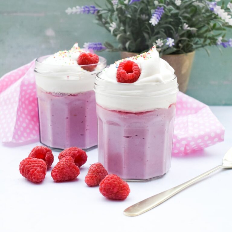 Quick Vegan Raspberry Mousse with Silken Tofu - theveganlunchbox.co.uk