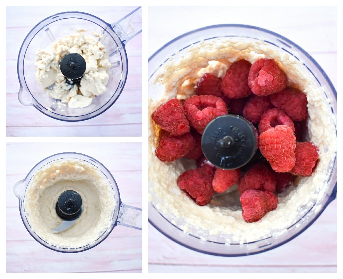 Quick Vegan Raspberry Mousse with Silken Tofu - theveganlunchbox.co.uk