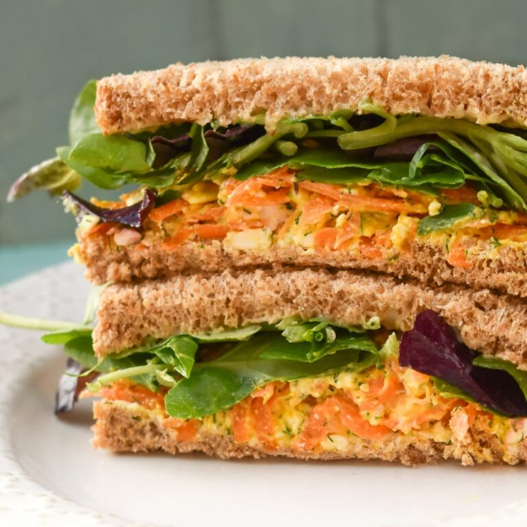 Vegan Cheese Ploughman's Sandwich - theveganlunchbox.co.uk