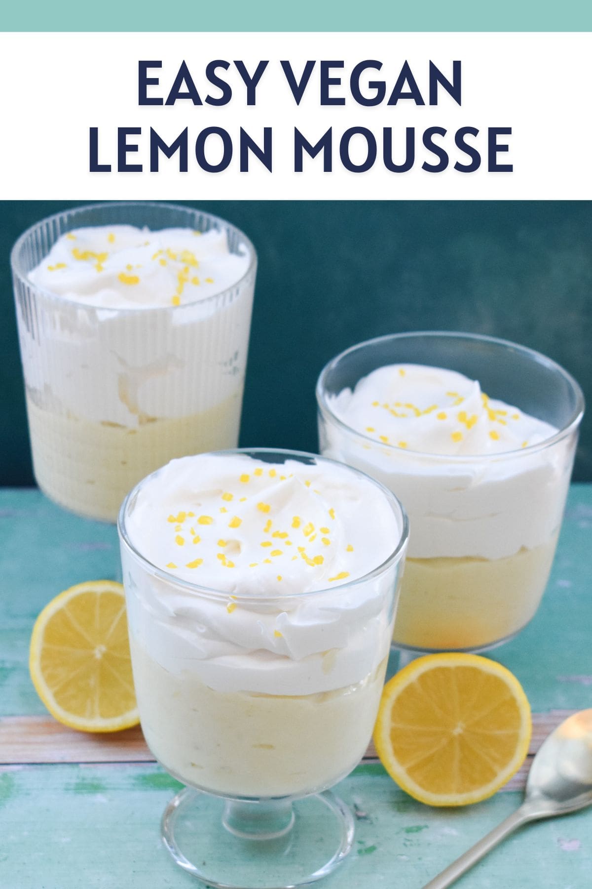Quick & Easy Vegan Lemon Mousse - Dairy-Free Dessert - The Vegan Lunchbox