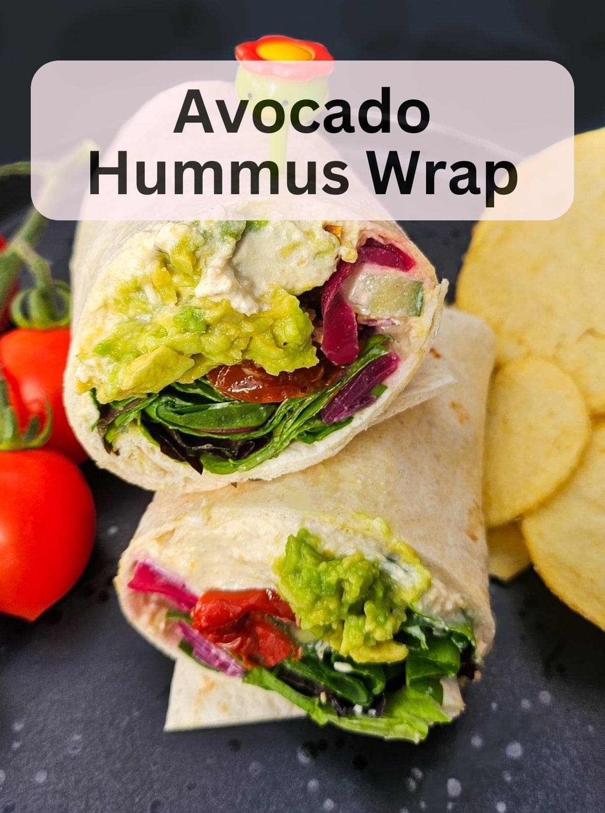 Easy Vegan Avocado & Hummus Vegetable Lunch Wraps - The Vegan Lunchbox