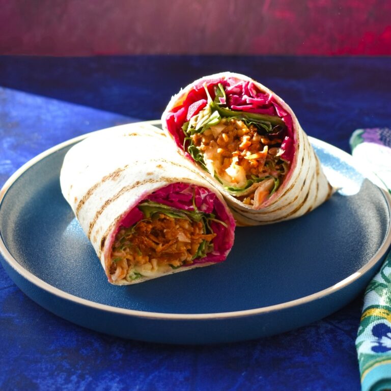 Lebanese Falafel Wrap with Tahini Dressing - theveganlunchbox.co.uk