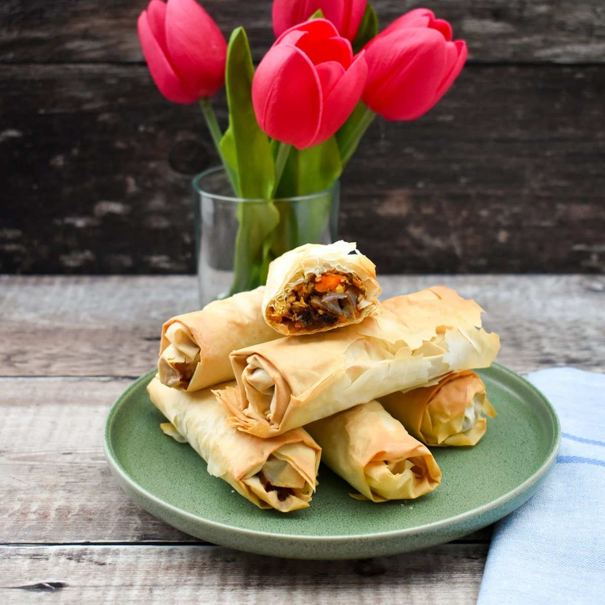 Easy Butternut Squash and Chickpea Filo Parcels - theveganlunchbox.co.uk