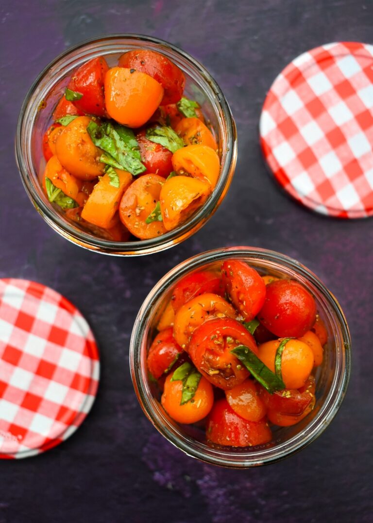 Easy Marinated Cherry Tomatoes with Balsamic Vinegar - theveganlunchbox ...